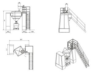 FH Series Square Cone Mixer - Quanta Machinery